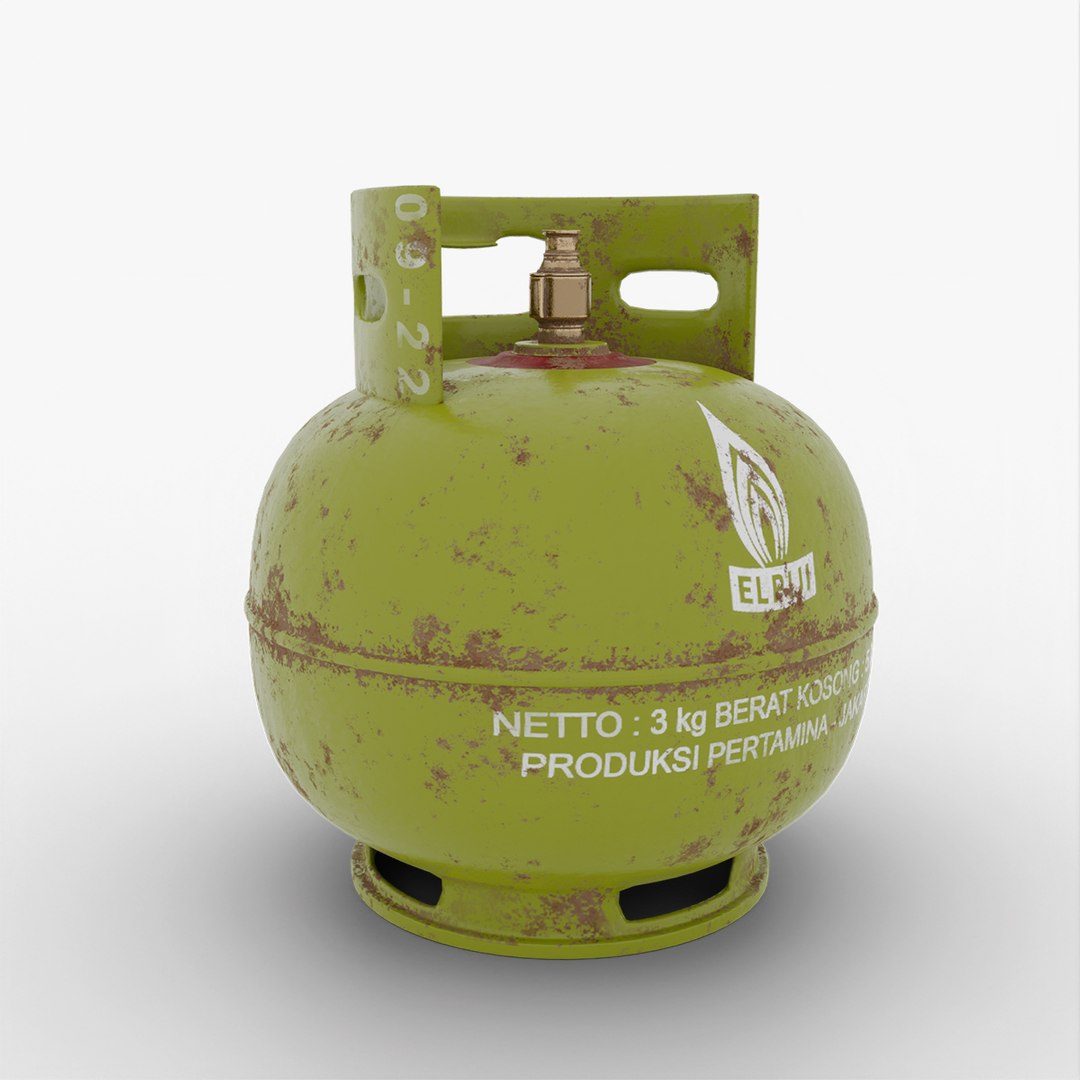 Gas LPG Cylinder 3 Kg 3D Model - TurboSquid 1953442