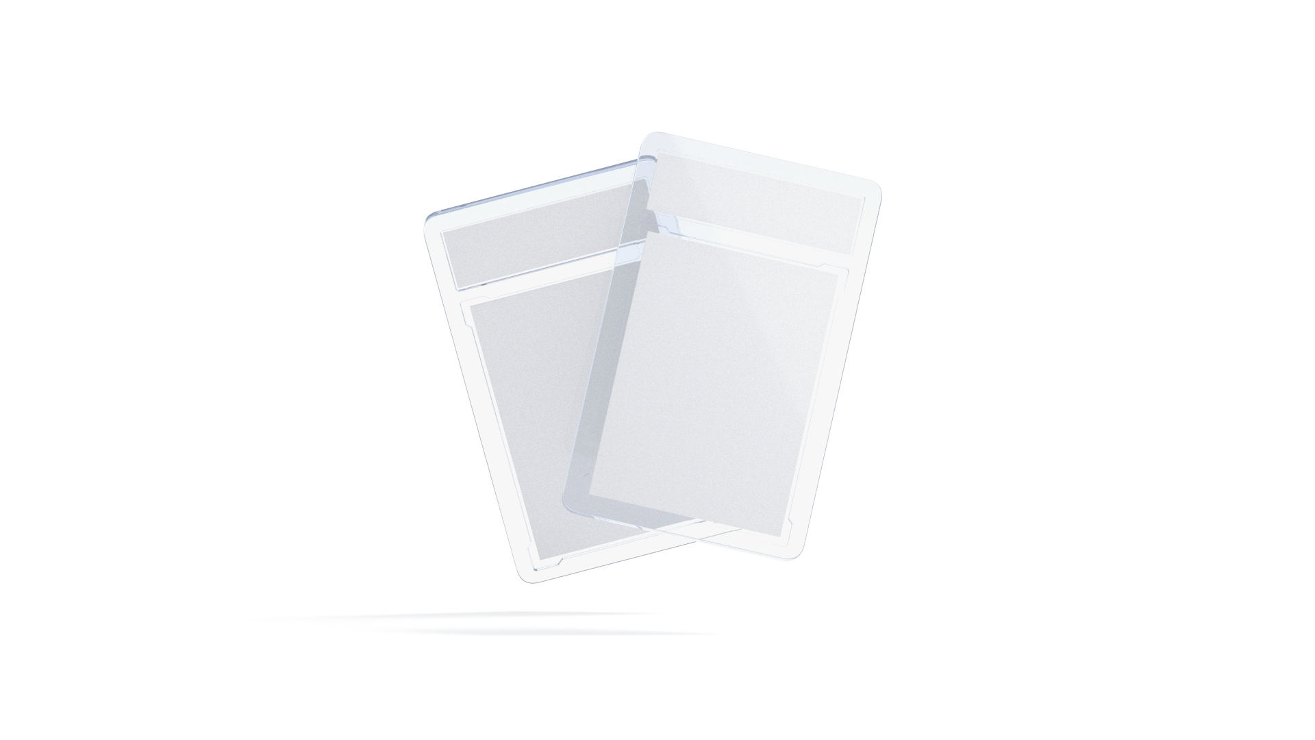 Transparent Trading Card Stack - 2 Plastic Collectible Graded Case 3D ...