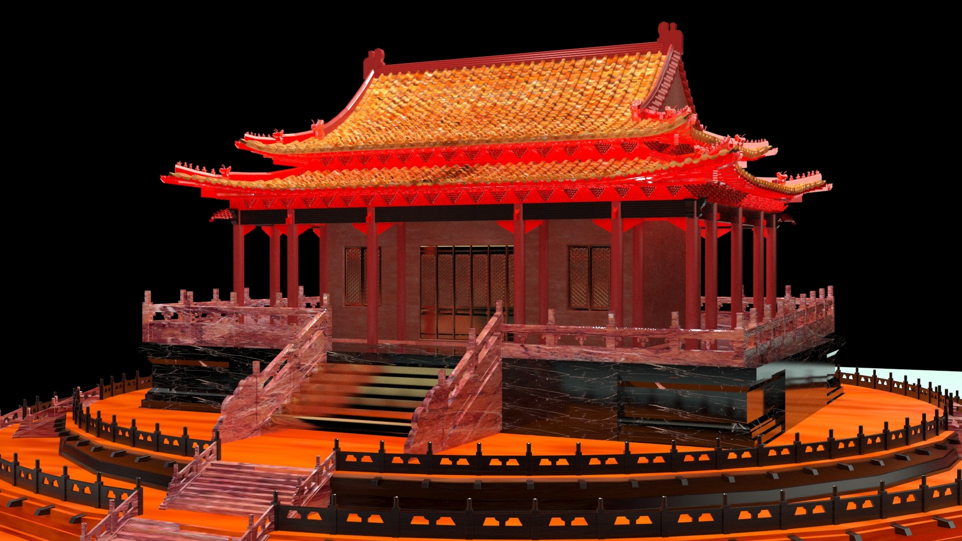 Chinese ancient palace model - TurboSquid 1710262