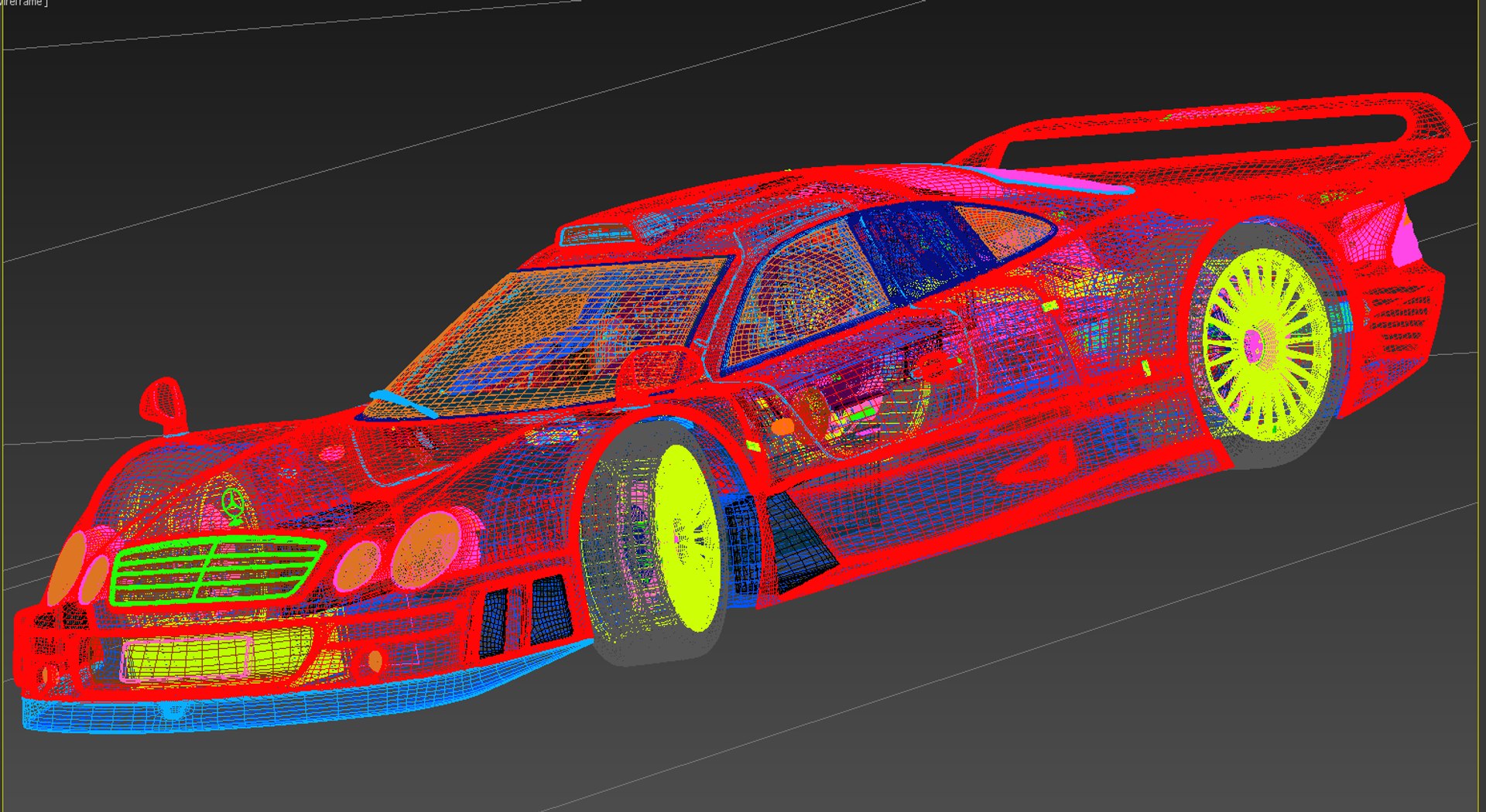mercedes-benz clk-gtr 1997 3d model