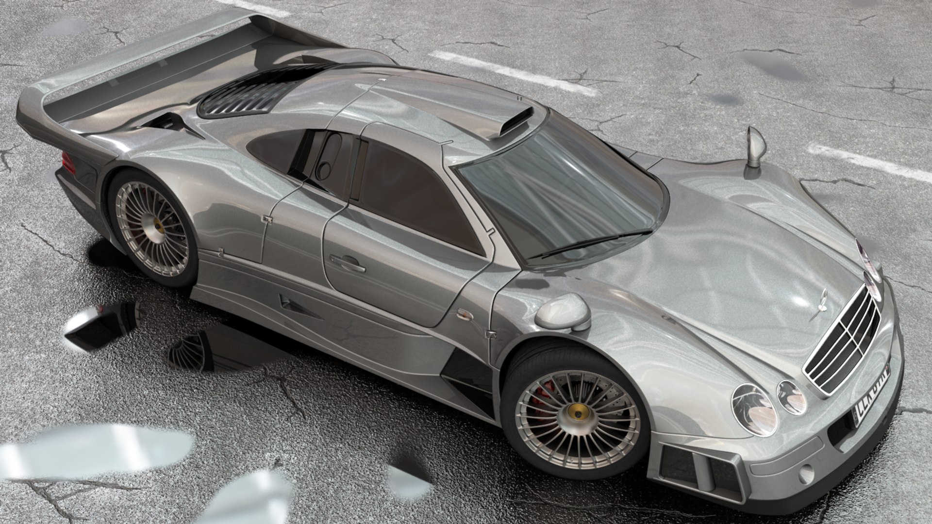 Mercedes-benz Clk-gtr 1997 3d Model