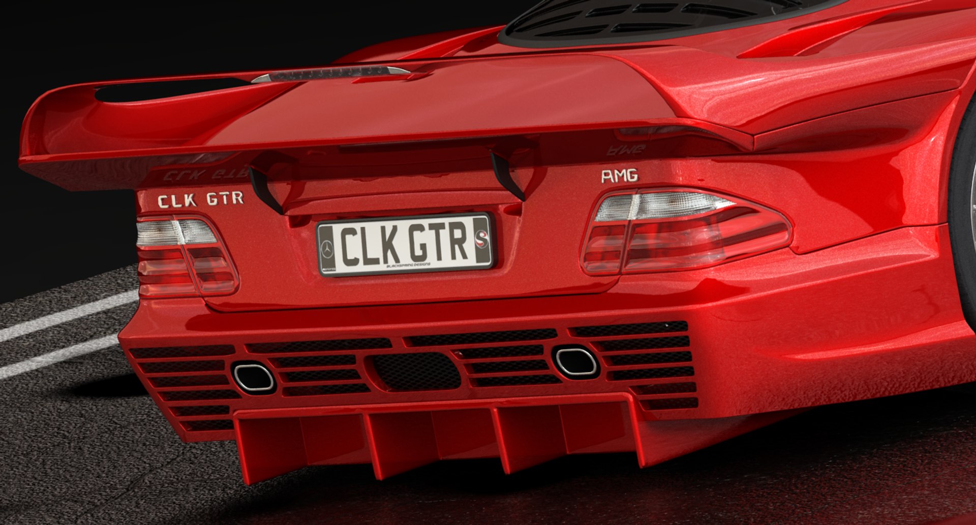 Mercedes-benz Clk-gtr 1997 3d Model