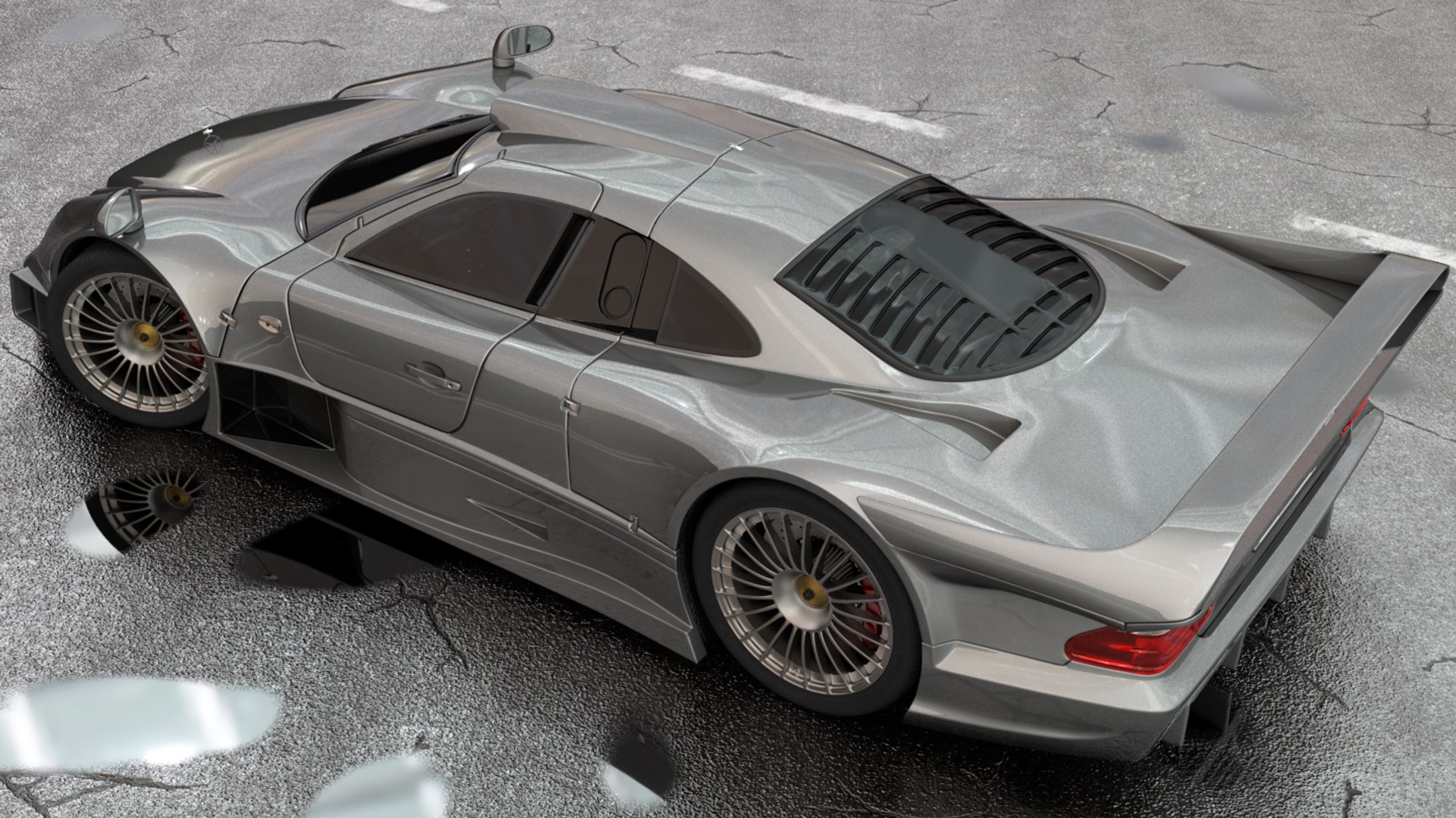 Mercedes-benz Clk-gtr 1997 3d Model
