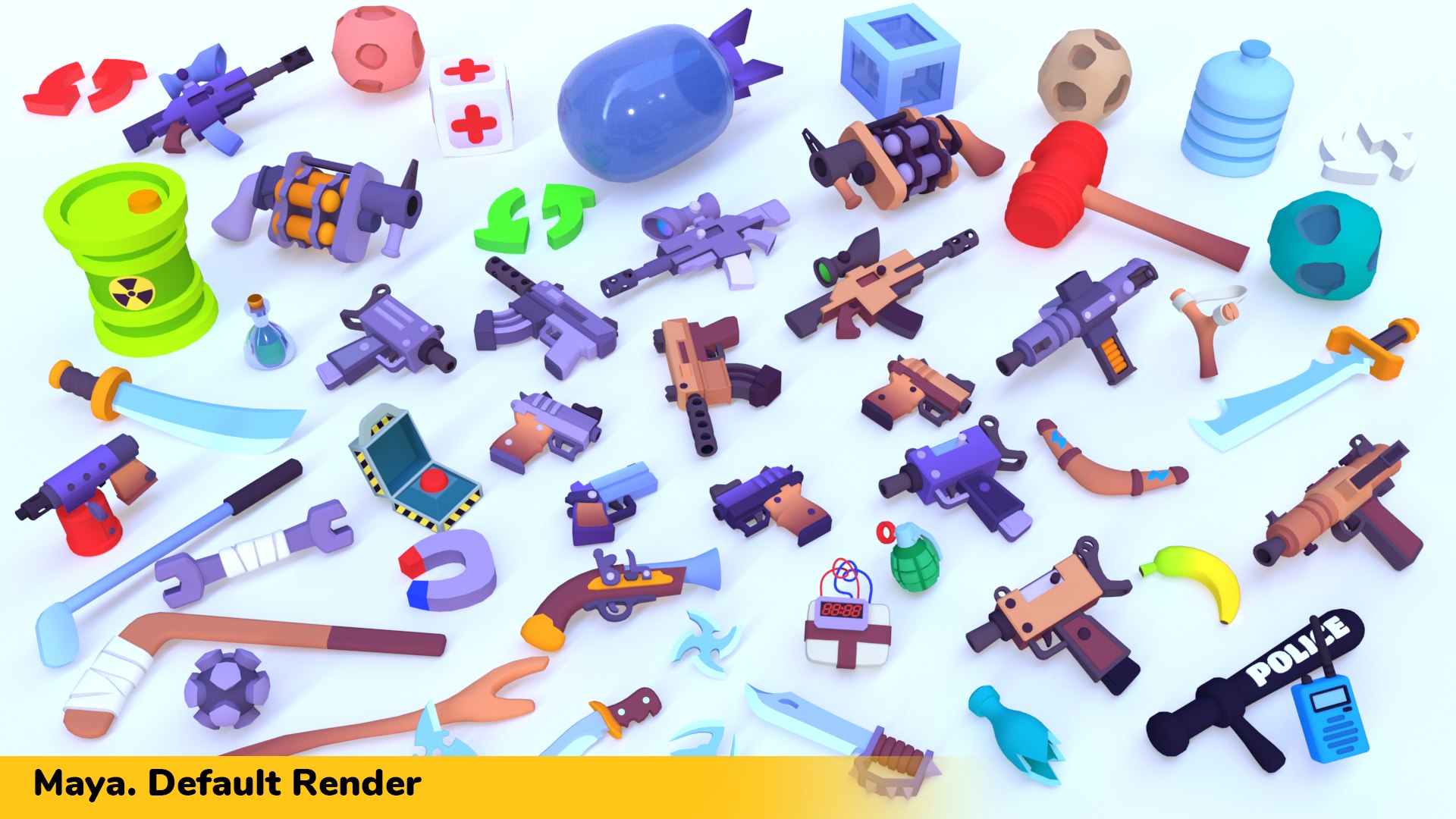 Hypercasual Action Props Pack Volume 3 3D Model - TurboSquid 1989103