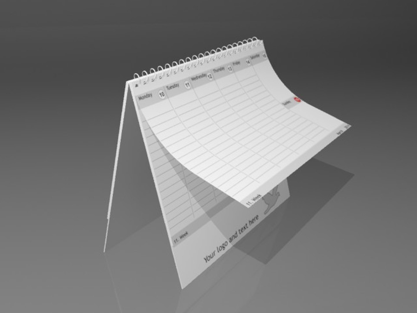 3d calender file model