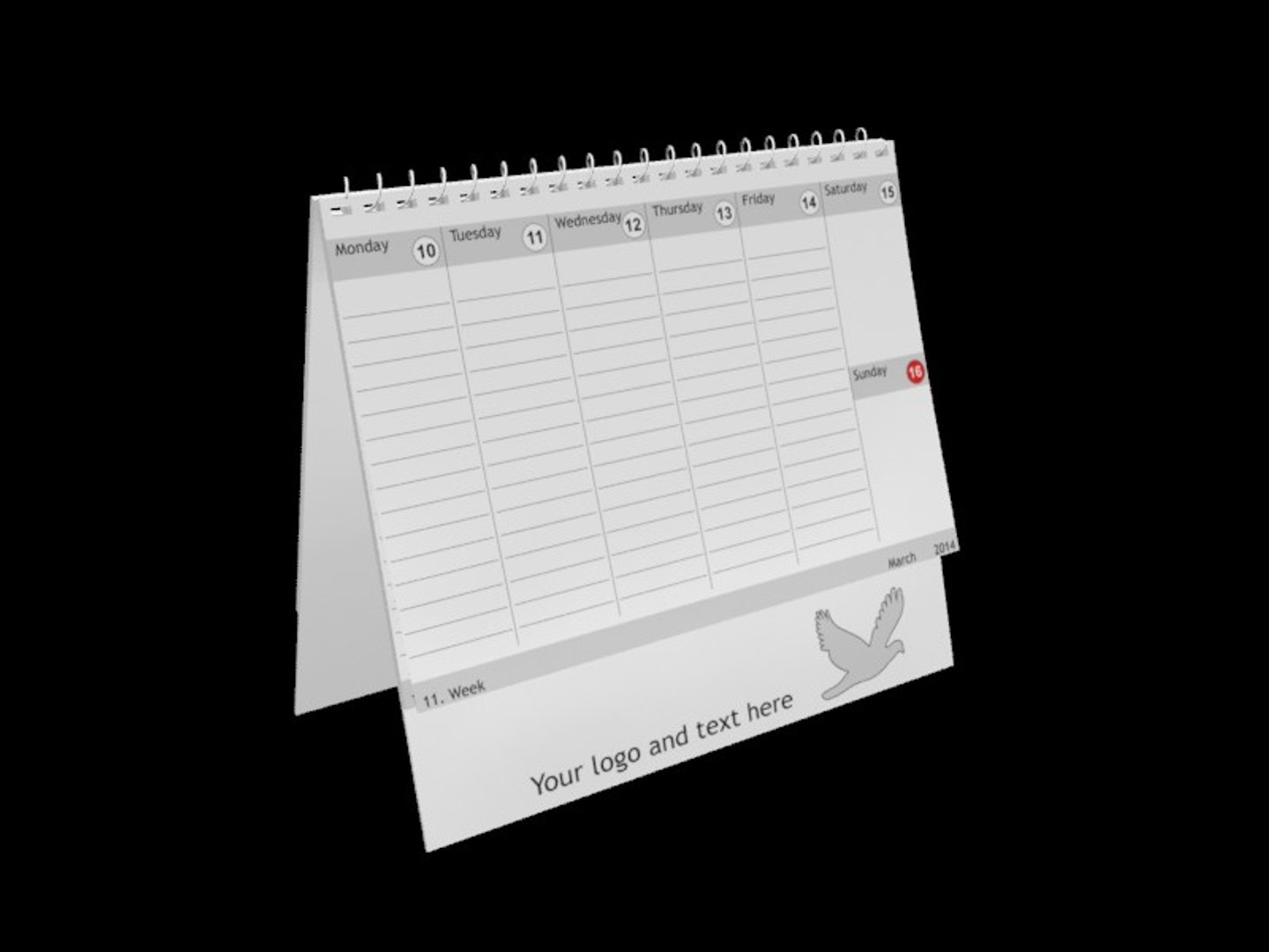3d calender file model
