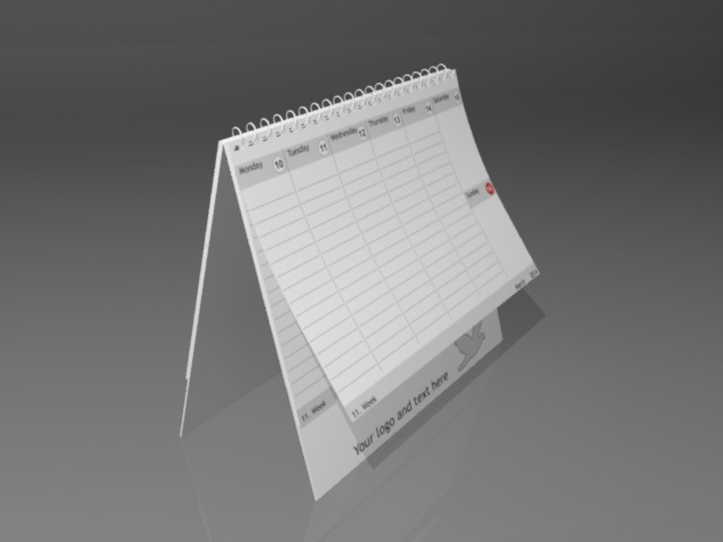 3d calender file model
