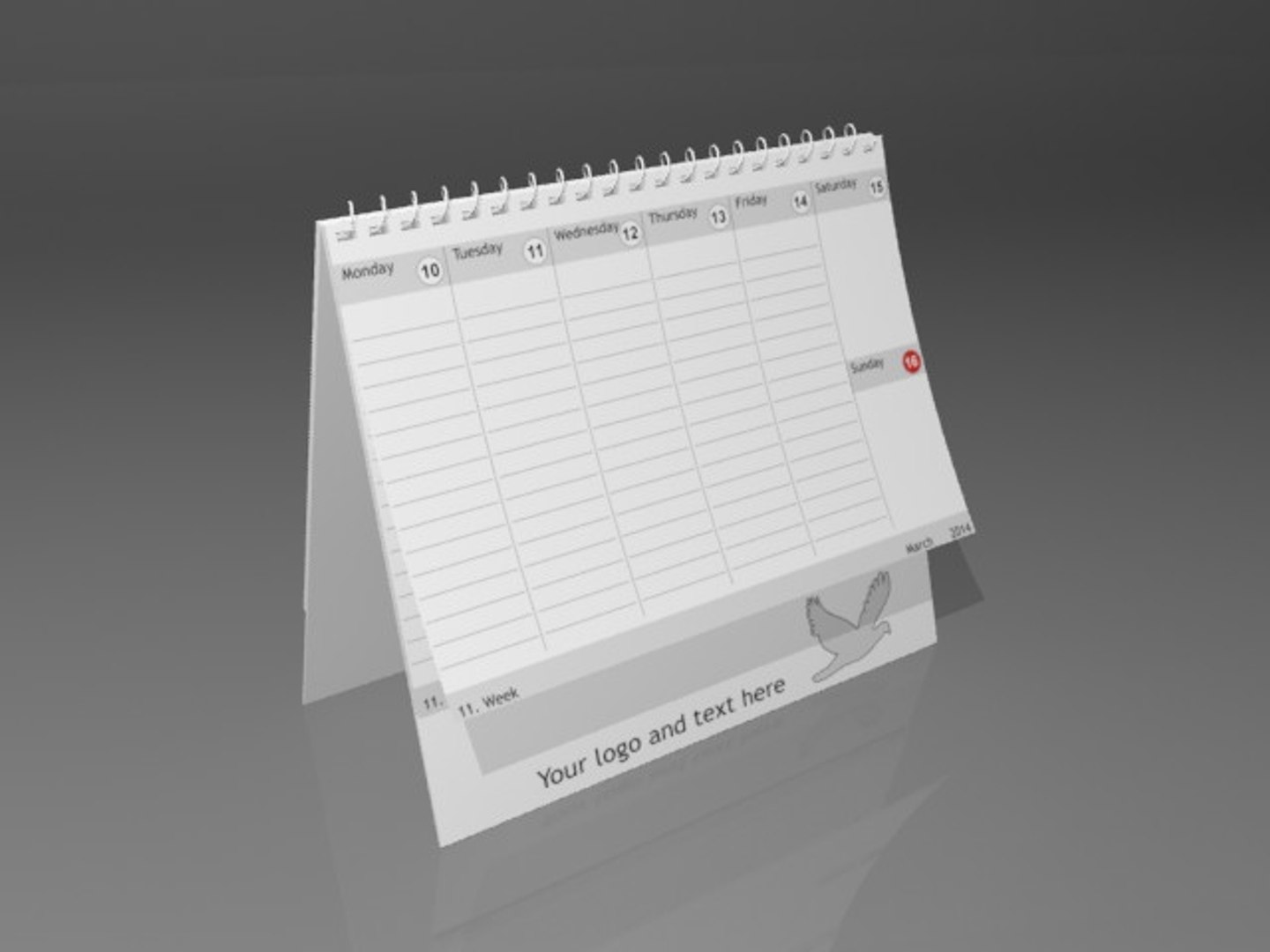 3d calender file model