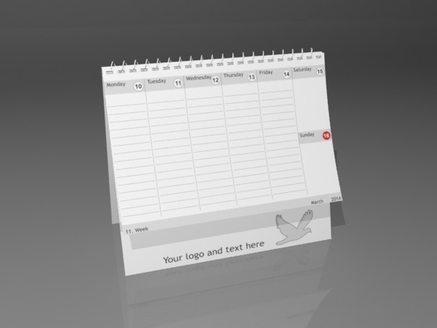 3d calender file model