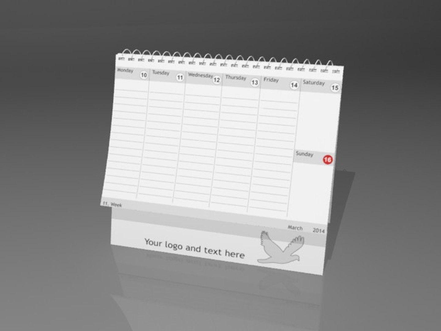 3d calender file model