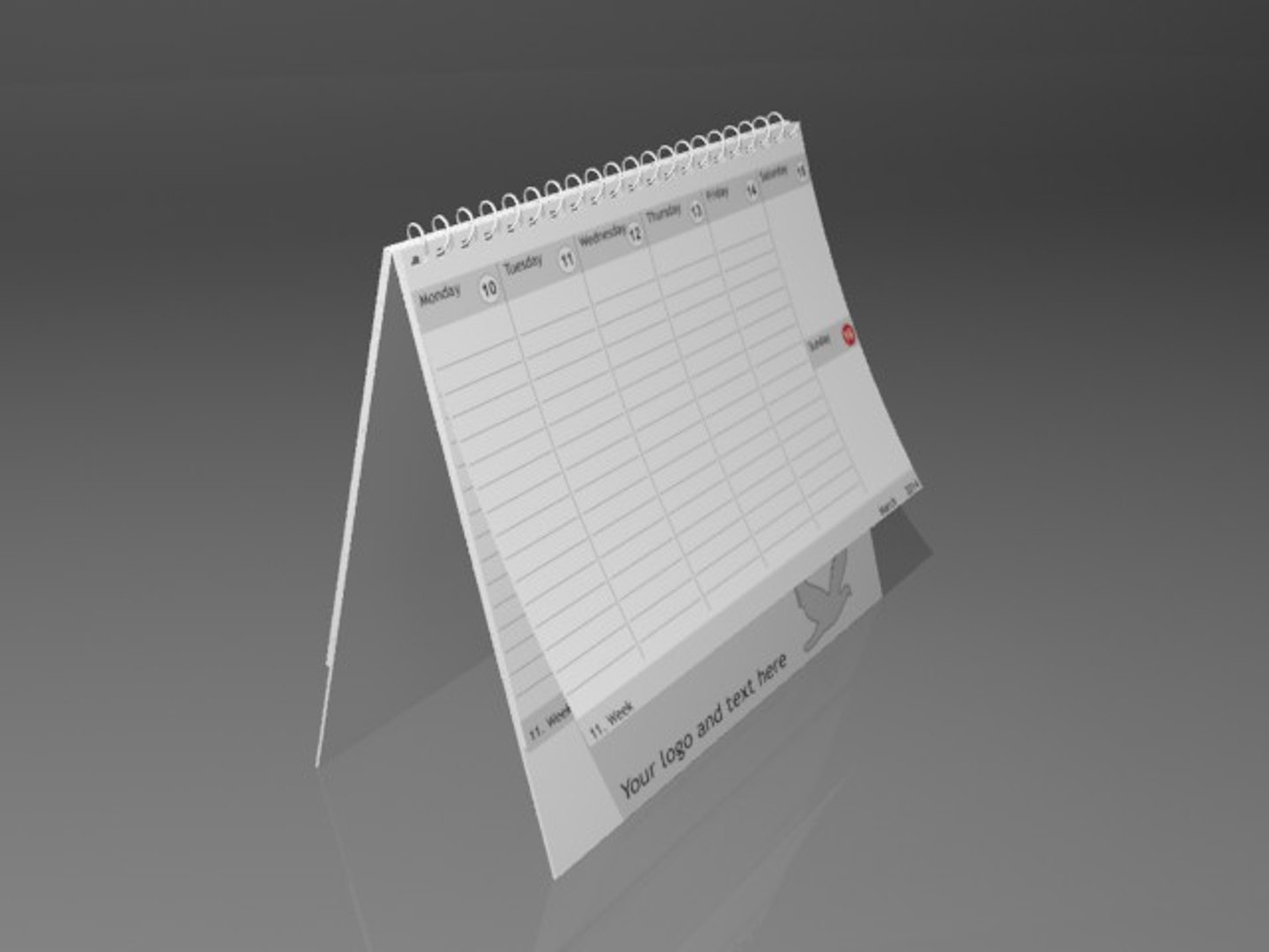 3d calender file model