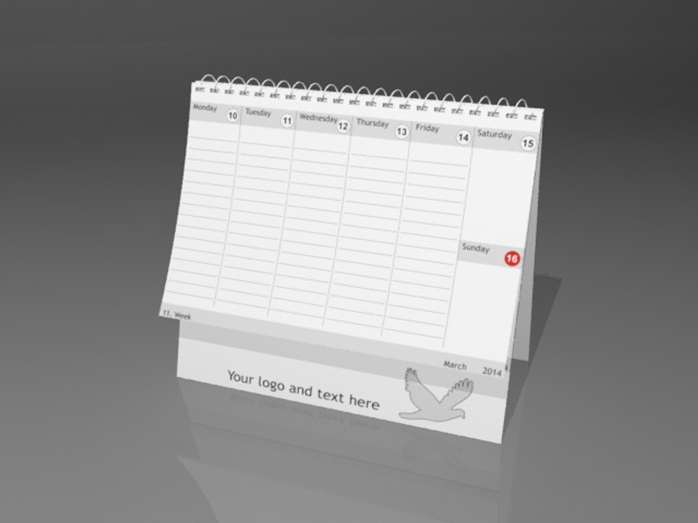 3d calender file model