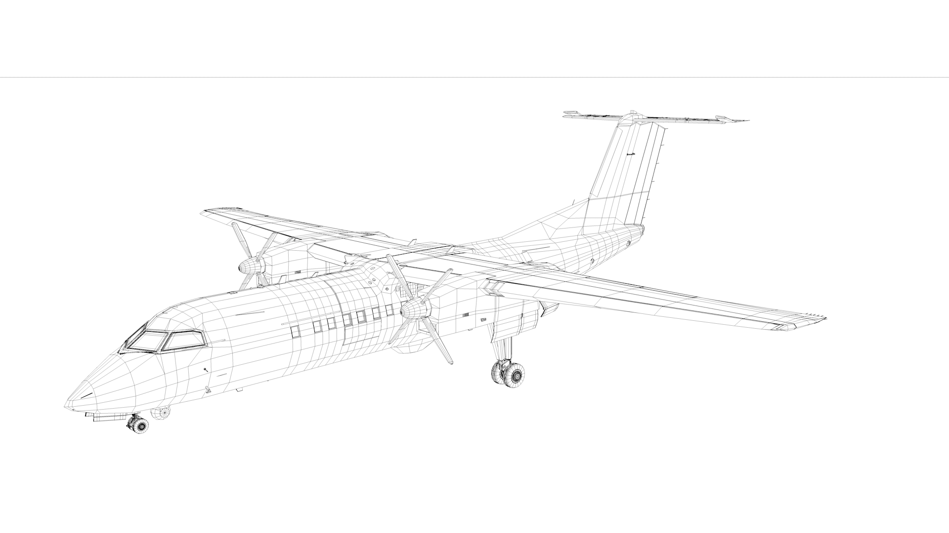3D Canada Coast Guard Bombardier De Havilland Canada DHC-8 Q300 Dash 8 ...