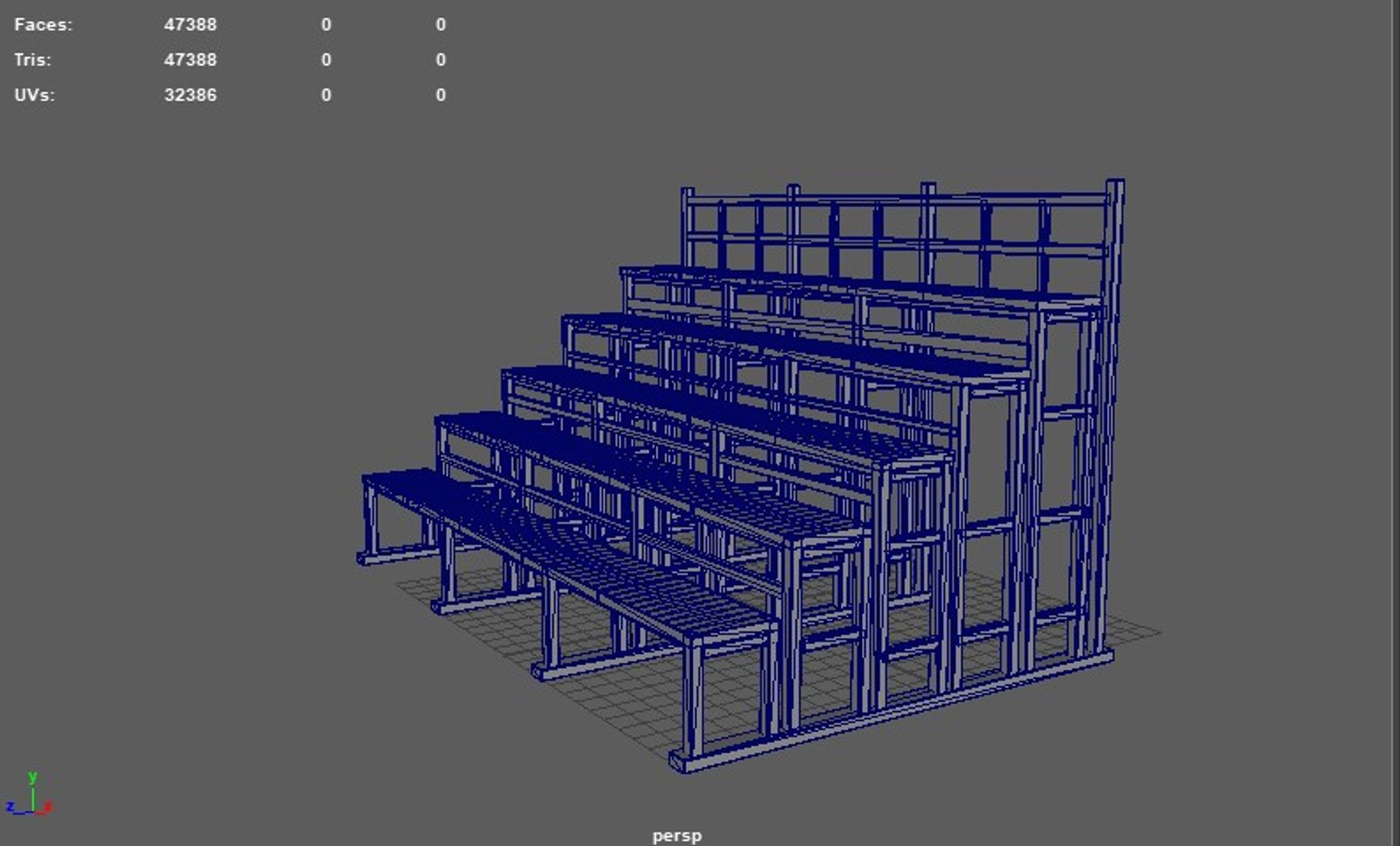 Bleacher 3D Model 3D Model - TurboSquid 2331677