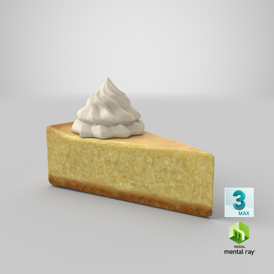 3D new-york-style-cheesecake-slice model - TurboSquid 1341487