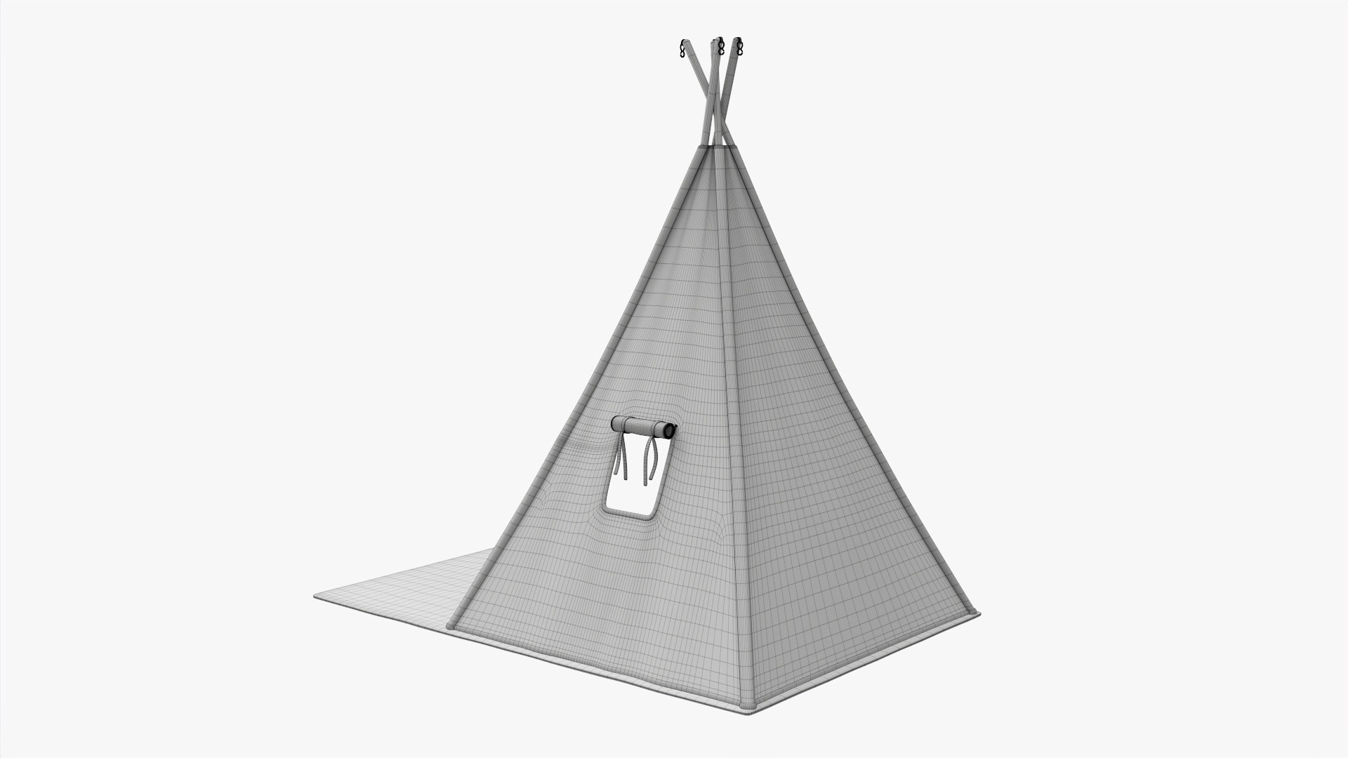 3D Children Tepee With Playmat Model - TurboSquid 1841742