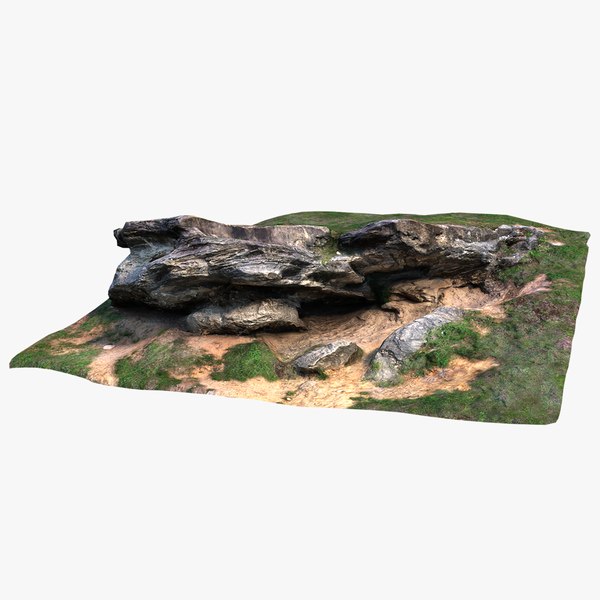 3d mystical glaciers rock model