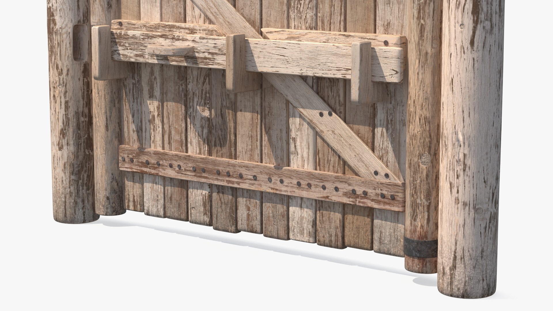 Medieval Logs Gate Model - TurboSquid 2350721