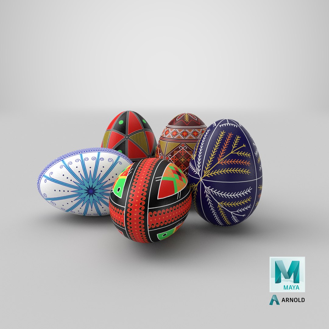 Pysanky easter eggs model - TurboSquid 1695167