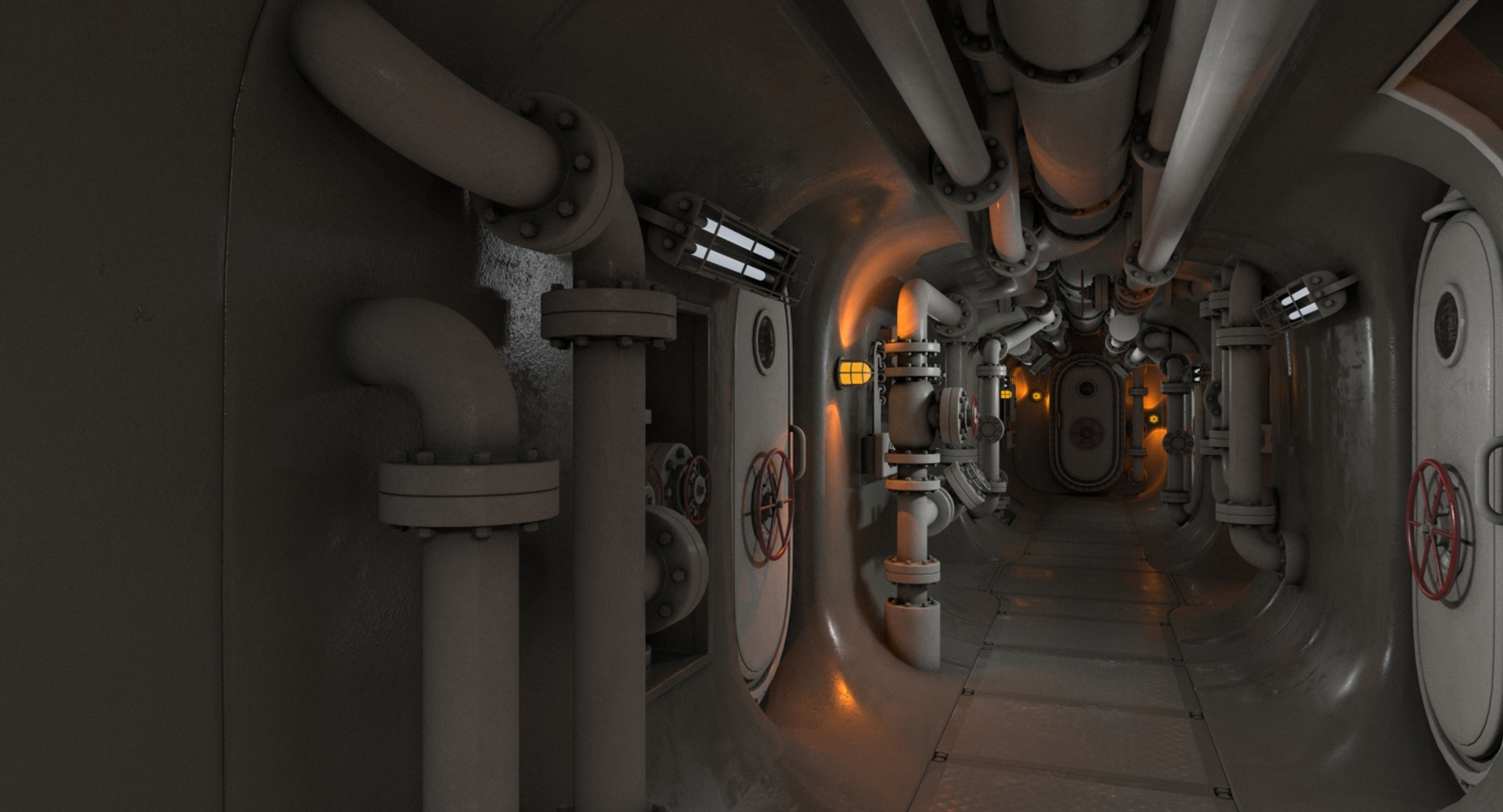 3D Model Submarine Corridor - TurboSquid 1302721