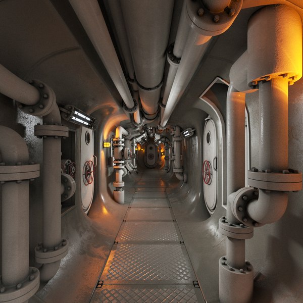3D model submarine corridor - TurboSquid 1302721
