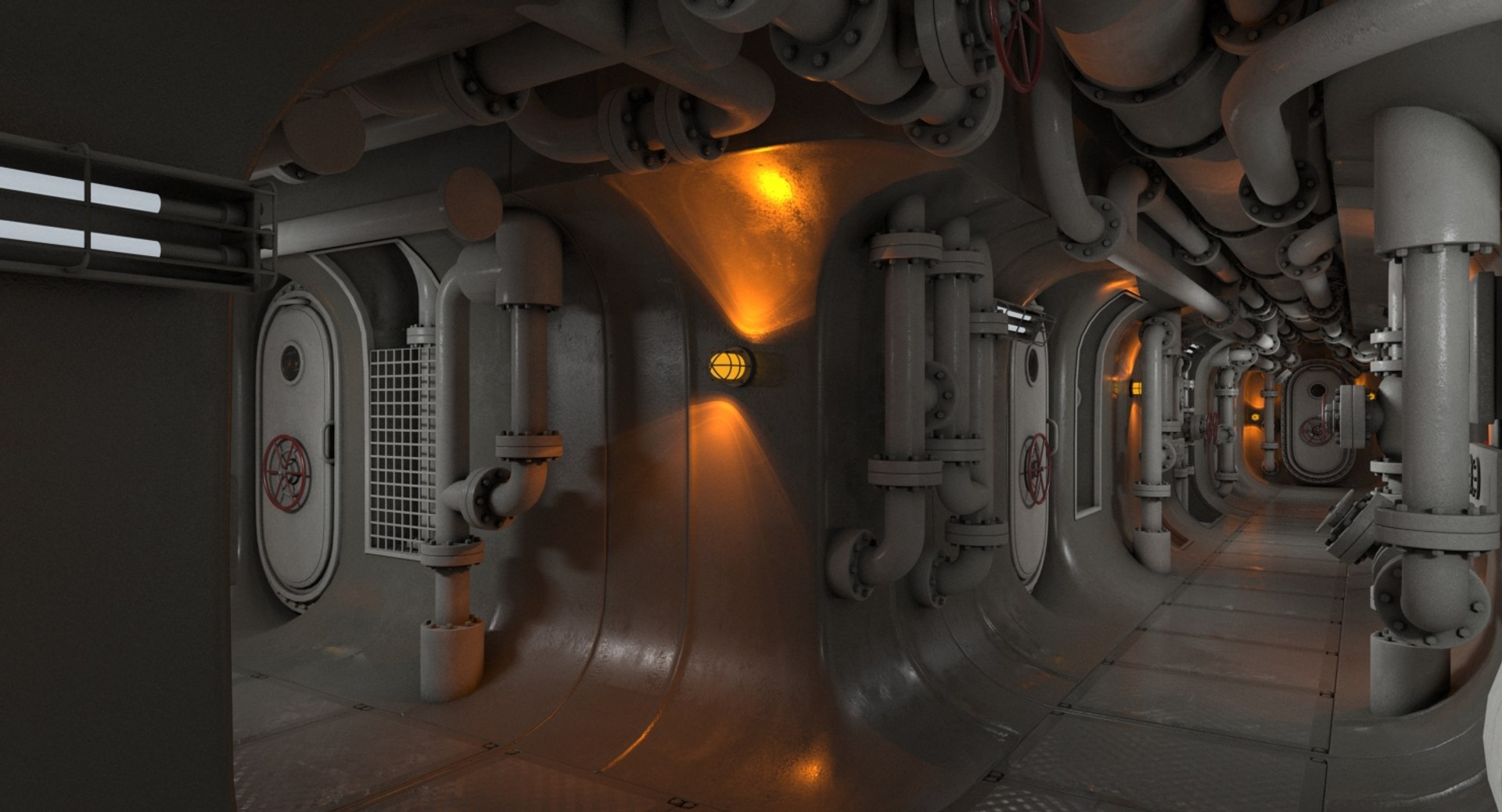 3D Model Submarine Corridor - TurboSquid 1302721