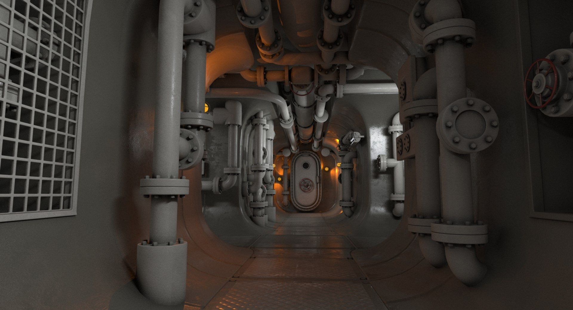 3D Model Submarine Corridor - TurboSquid 1302721
