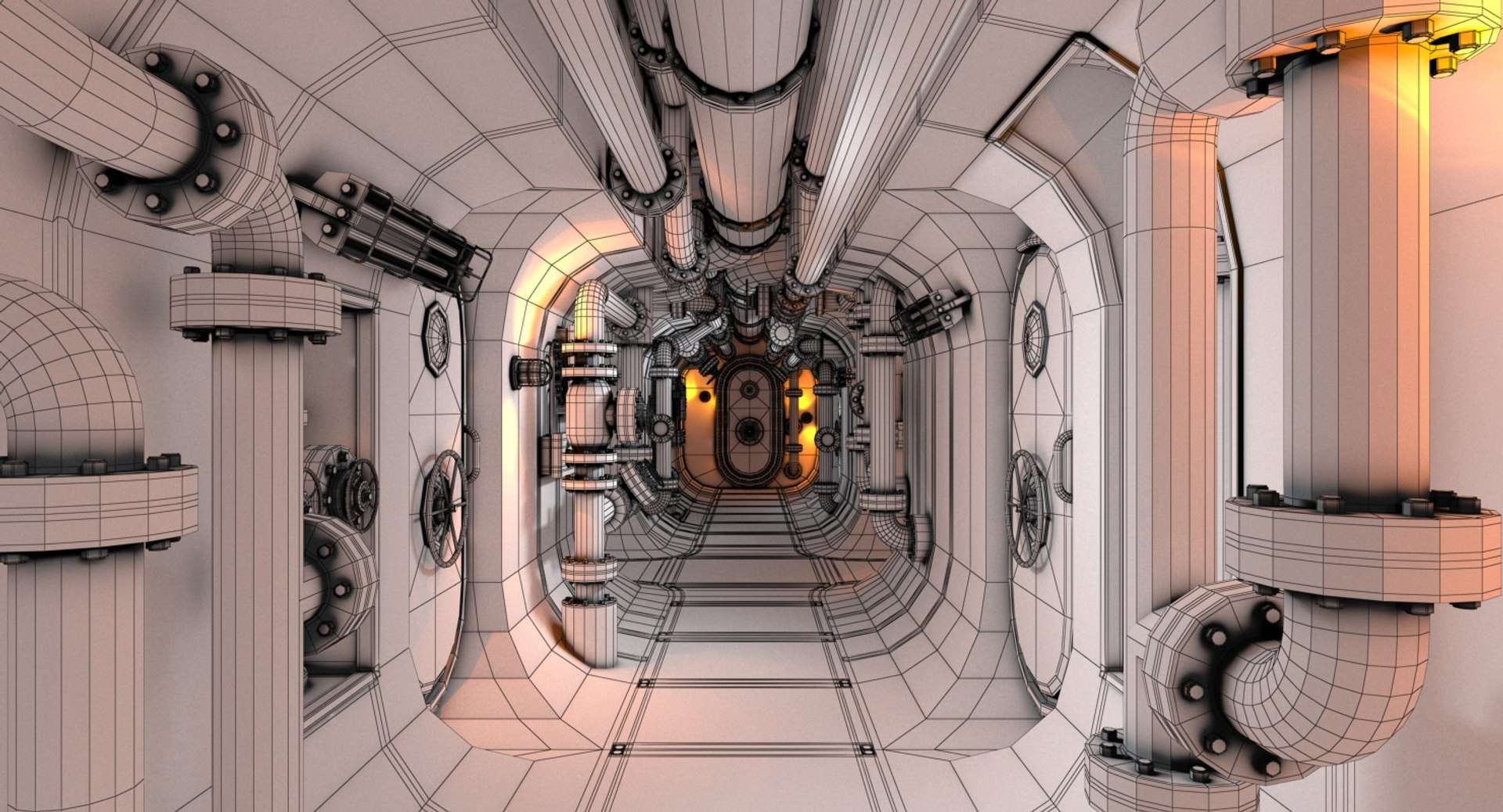 3D Model Submarine Corridor - TurboSquid 1302721