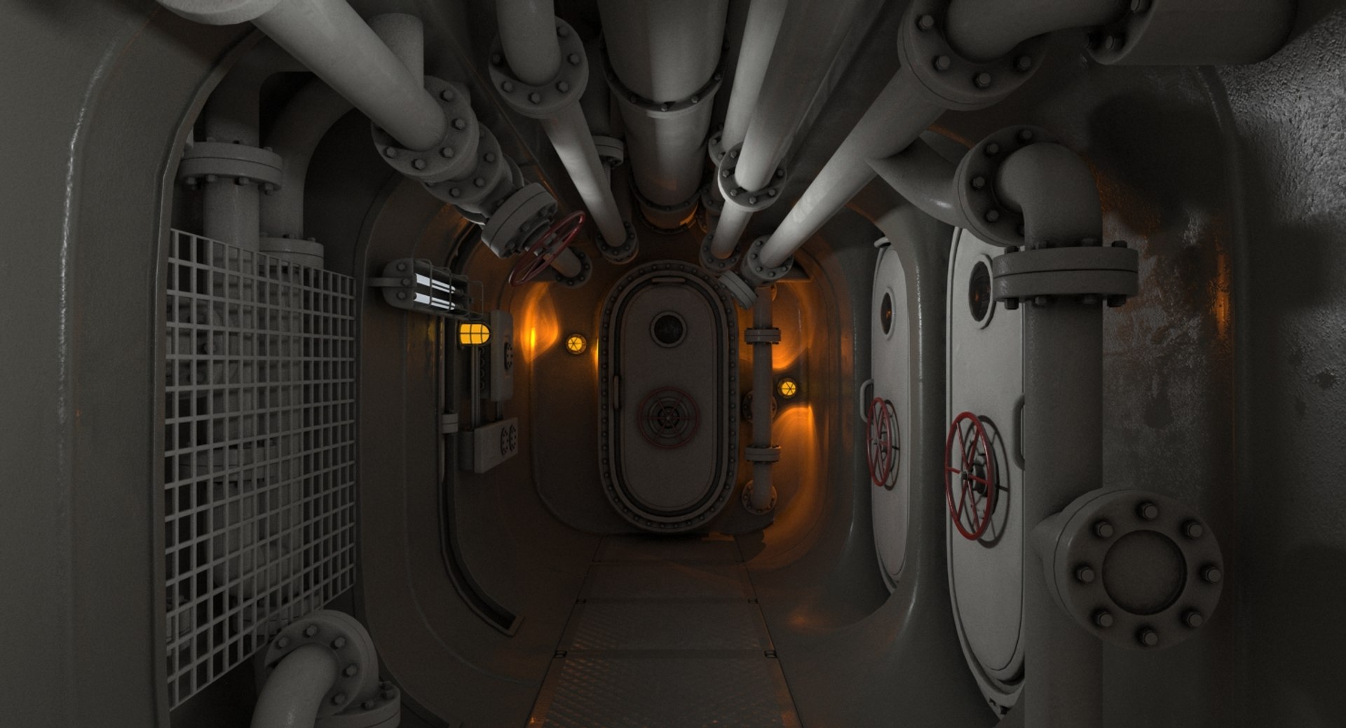 3D Model Submarine Corridor - TurboSquid 1302721