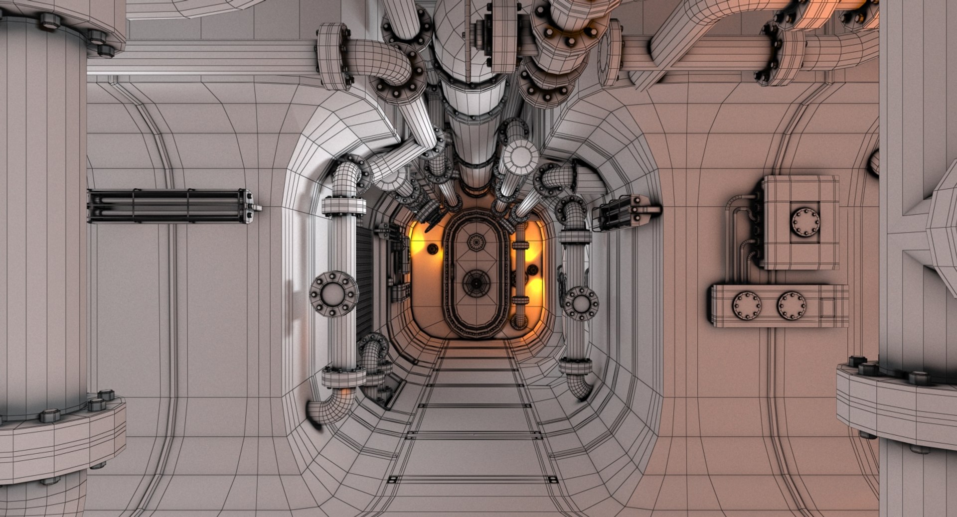 3D Model Submarine Corridor - TurboSquid 1302721