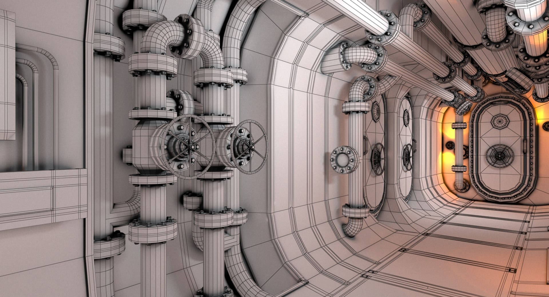 3D Model Submarine Corridor - TurboSquid 1302721