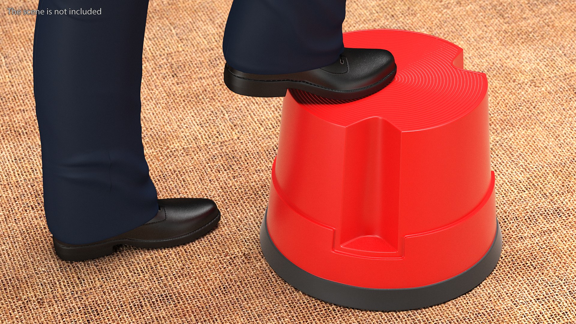 Kick Stool Plastic Red 3D Model - TurboSquid 1709460