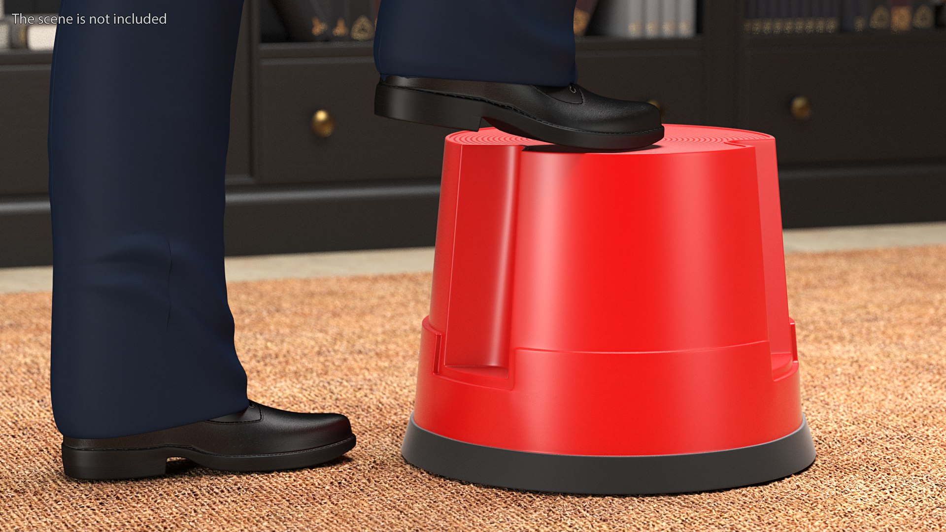 Kick Stool Plastic Red 3D Model - TurboSquid 1709460