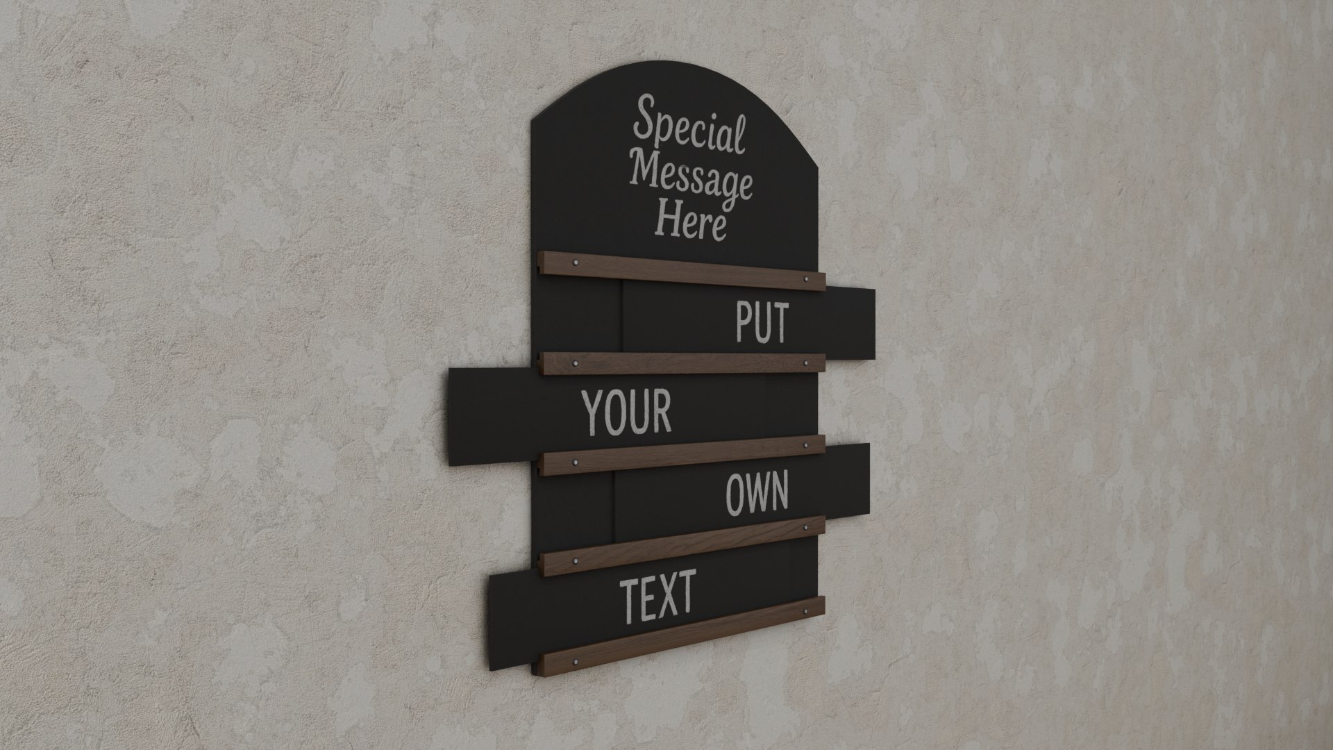 3D Customizable Multi-Layer Blackboard Set: Sliding And Chained Writing ...