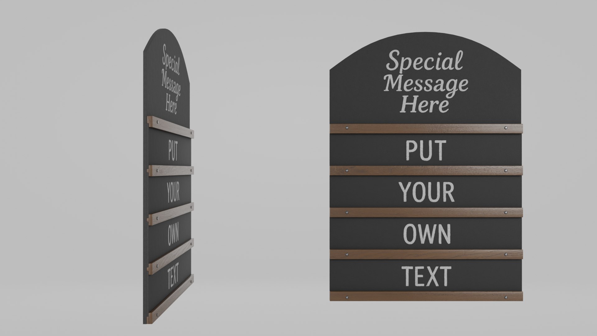 3D Customizable Multi-Layer Blackboard Set: Sliding And Chained Writing ...