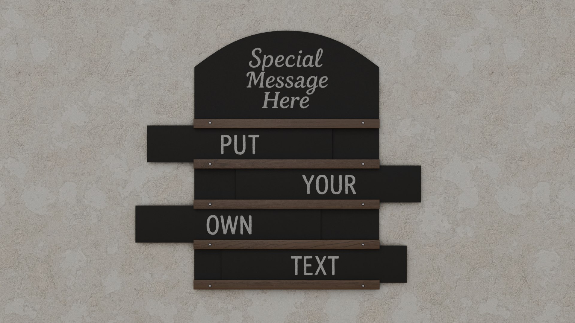 3D Customizable Multi-Layer Blackboard Set: Sliding And Chained Writing ...