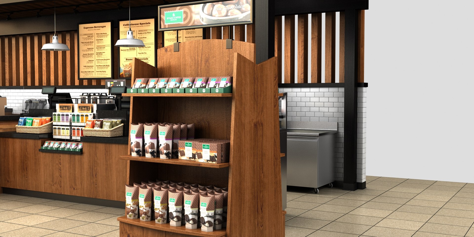 3d Model Coffee Kiosk