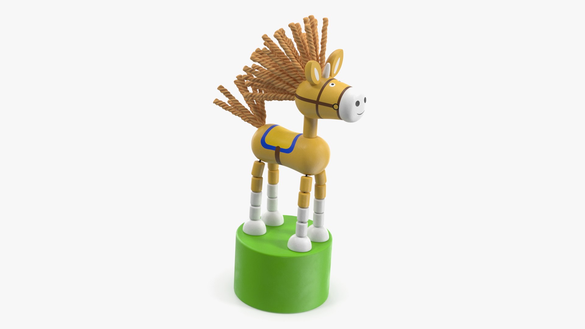 3D Unicorn Puppet Toy Yellow Rigged For Maya Model - TurboSquid 2095491