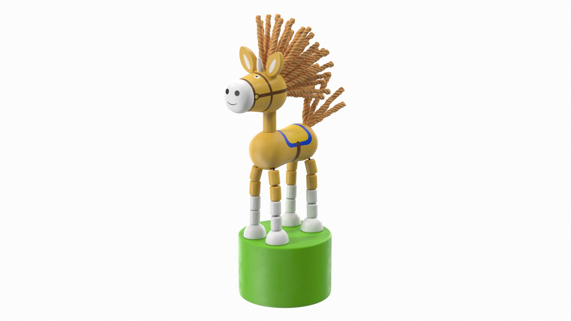 3D Unicorn Puppet Toy Yellow Rigged For Maya Model - TurboSquid 2095491
