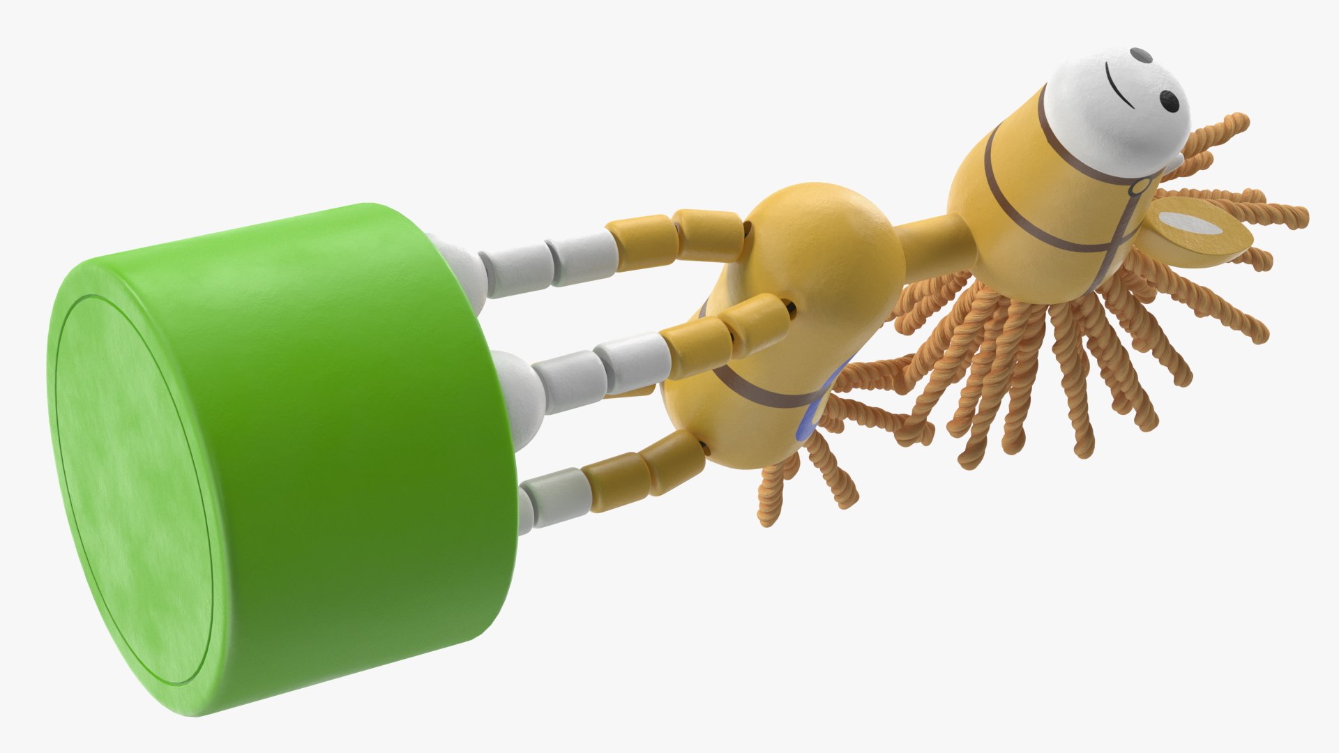 3D Unicorn Puppet Toy Yellow Rigged For Maya Model - TurboSquid 2095491