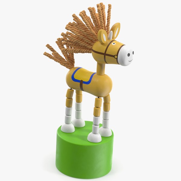 modelo 3d Unicorn Puppet Toy Yellow Rigged for Maya - TurboSquid 2095491