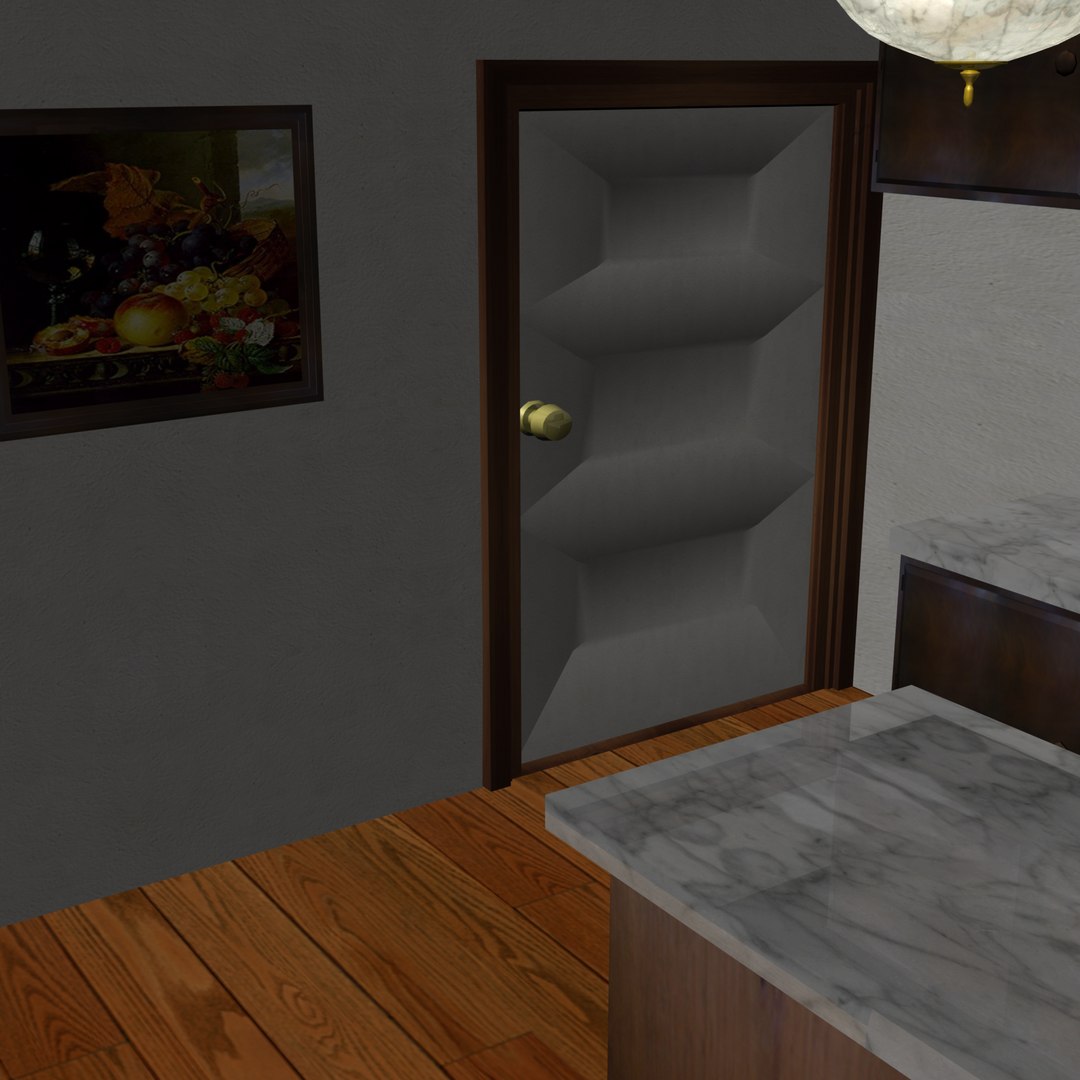 3d Door Frame Hinges Model