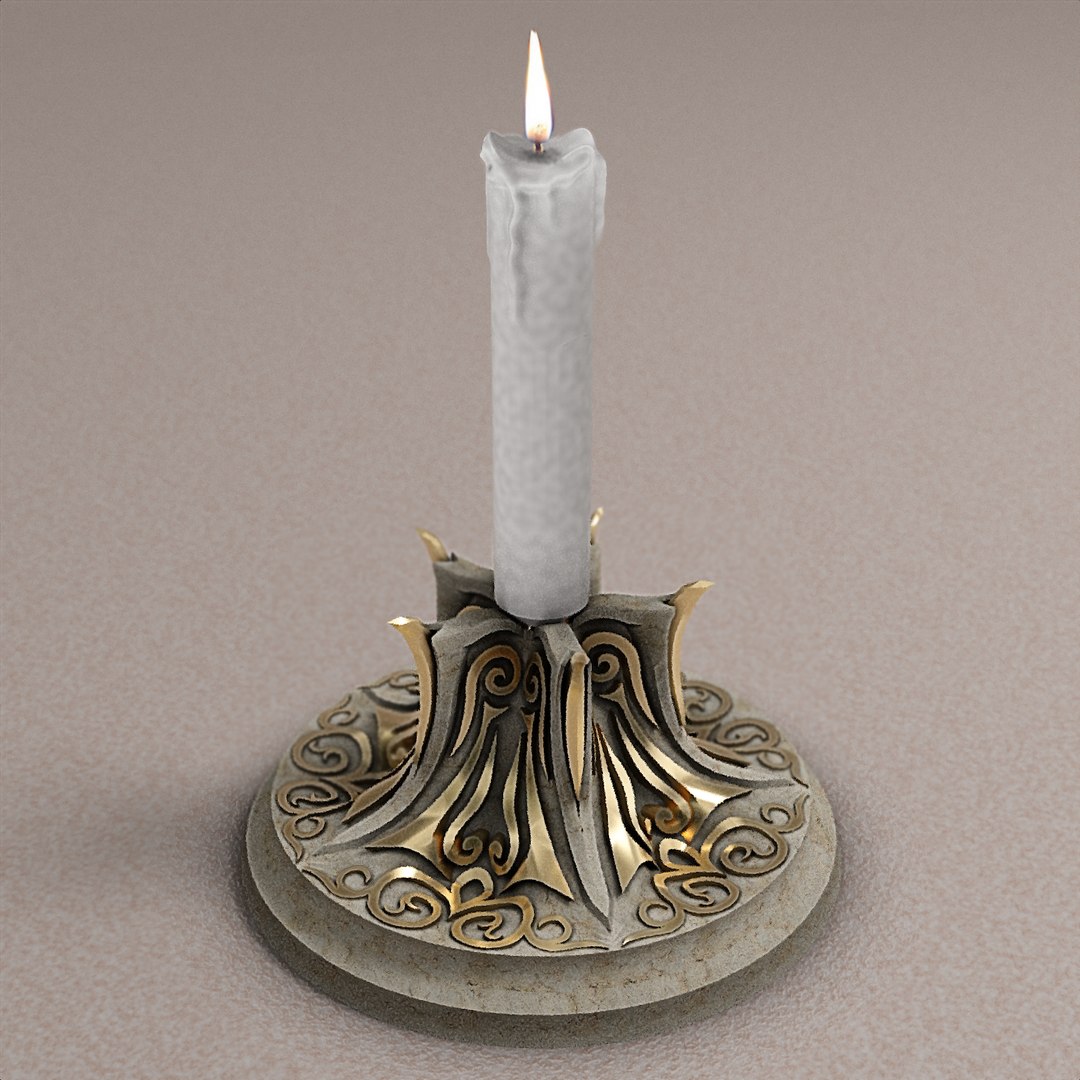Candle candlestick 3D model - TurboSquid 1483420
