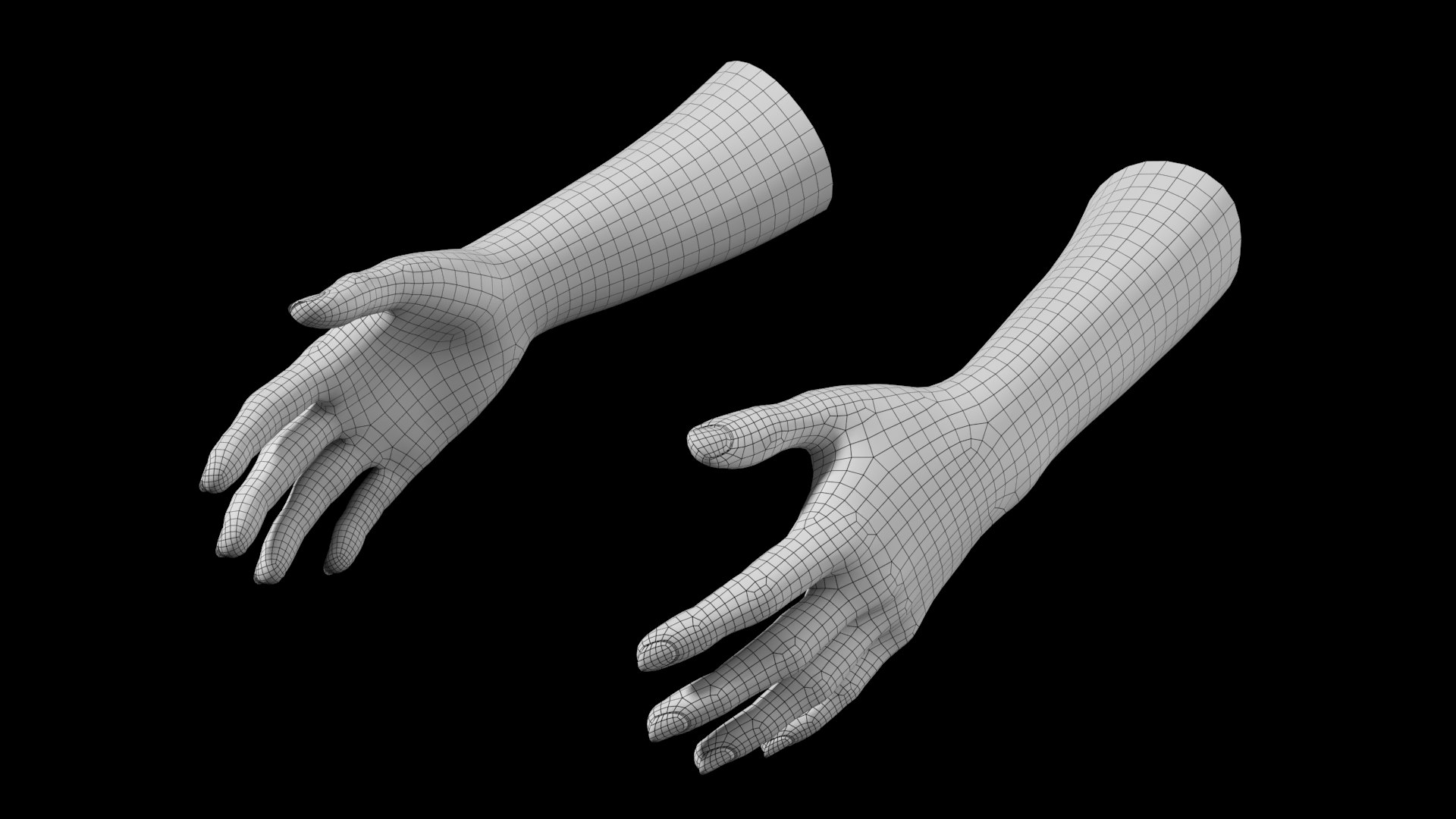 Female Hands Gesture 01 Base Mesh 3D Model - TurboSquid 2171033