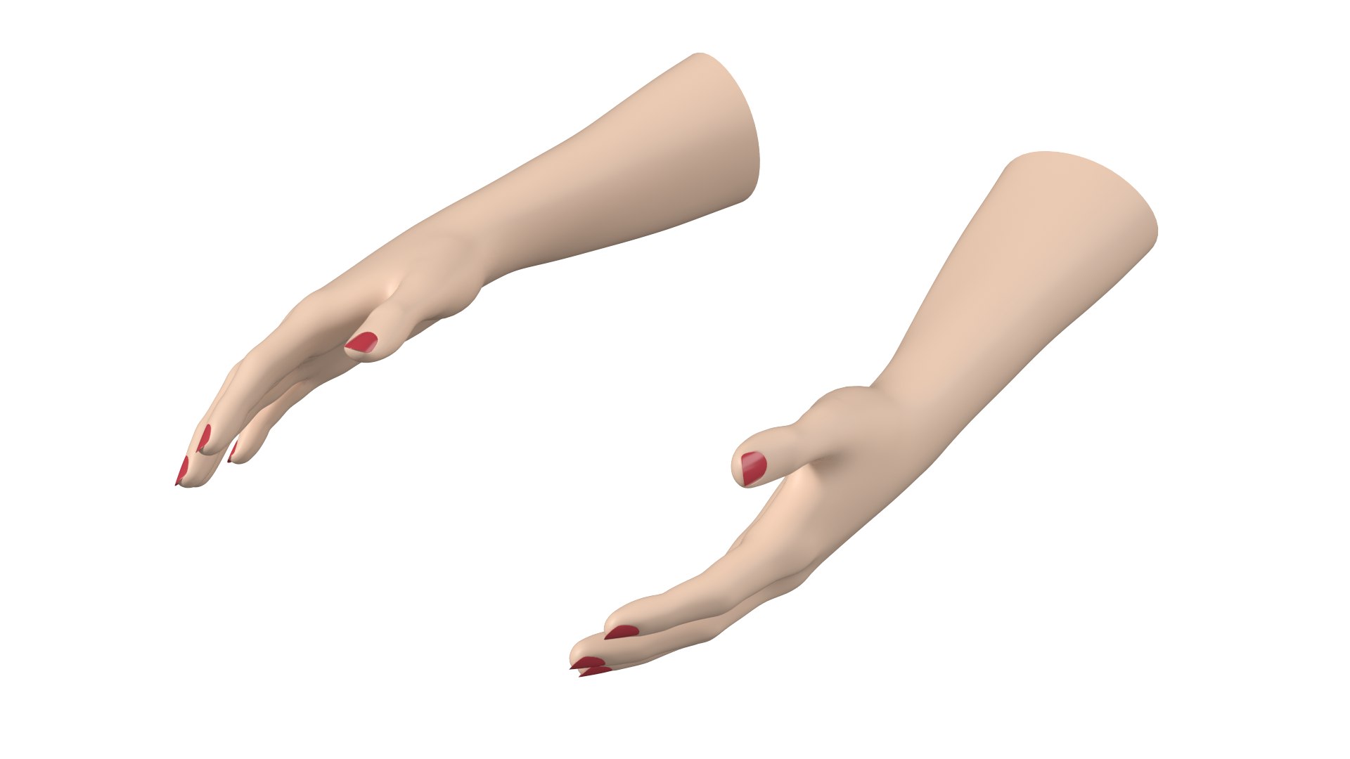 Female Hands Gesture 01 Base Mesh 3D Model - TurboSquid 2171033