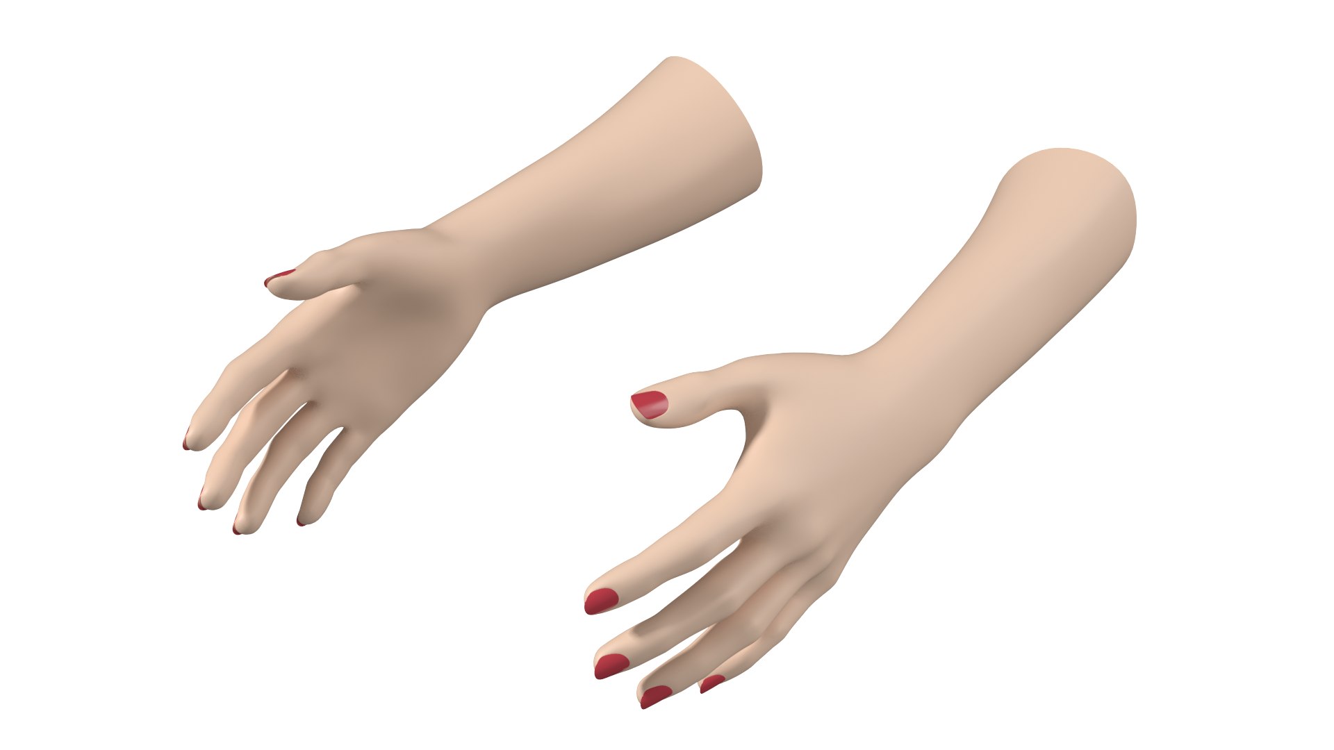 Female Hands Gesture 01 Base Mesh 3D Model - TurboSquid 2171033
