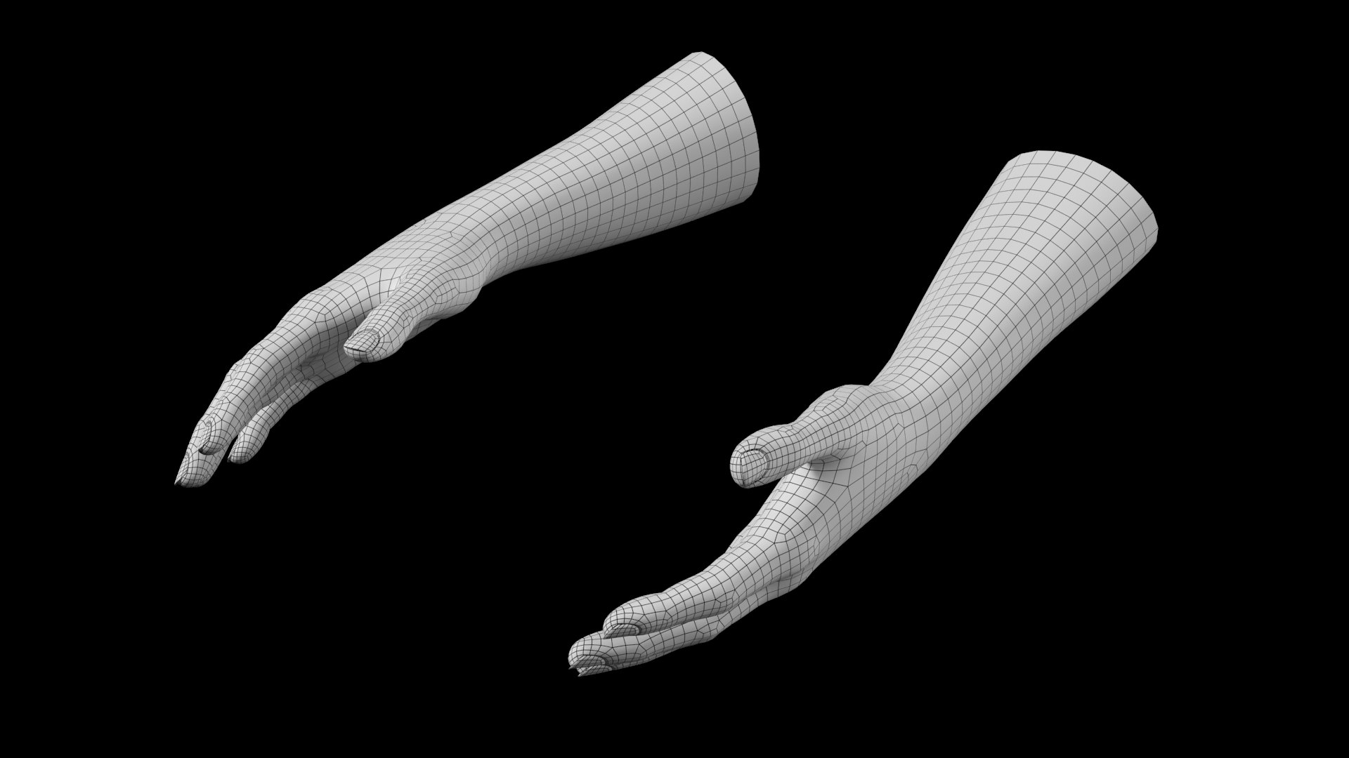 Female Hands Gesture 01 Base Mesh 3D Model - TurboSquid 2171033