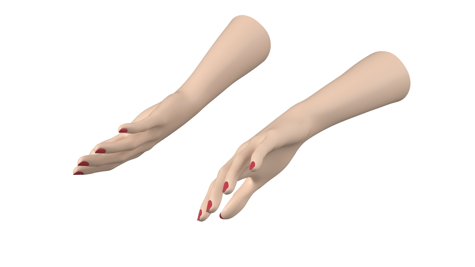 Female Hands Gesture 01 Base Mesh 3D Model - TurboSquid 2171033