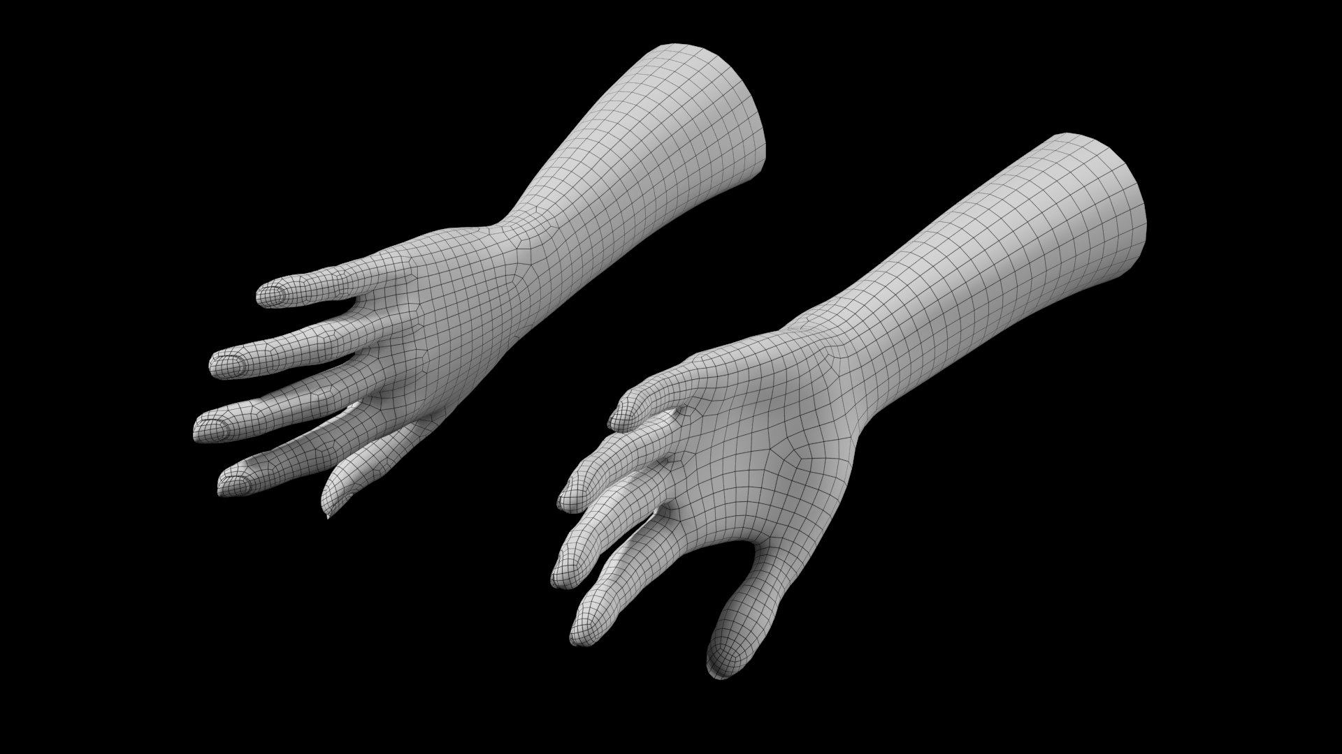 Female Hands Gesture 01 Base Mesh 3D Model - TurboSquid 2171033