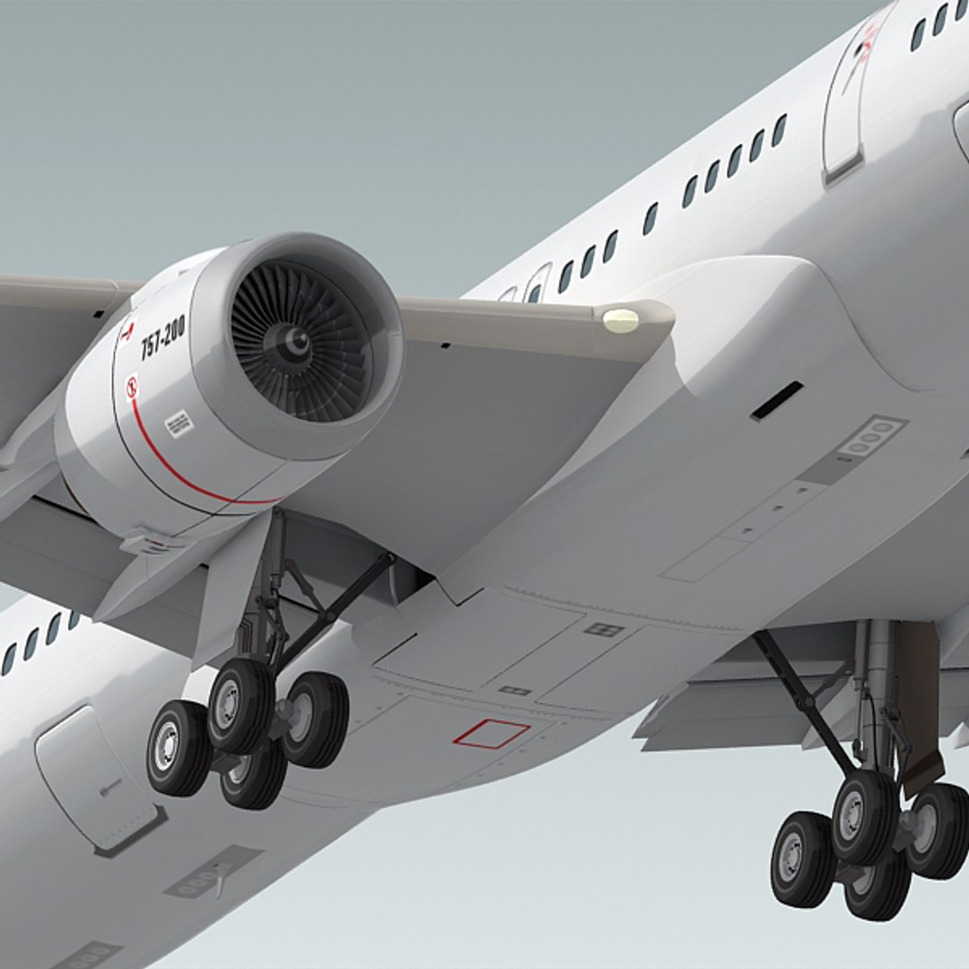 757-200 generic white 3d max